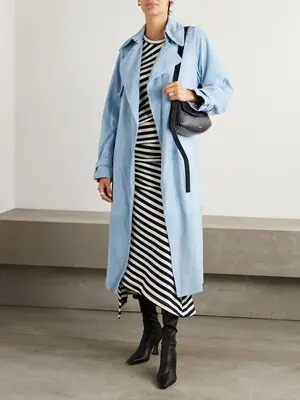 Proenza Schouler Ramona Belted Suede Coat