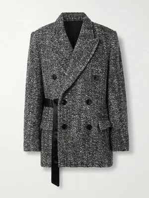 Isabel Marant Ezzia Wool-blend Bouclé-tweed Blazer - Gray