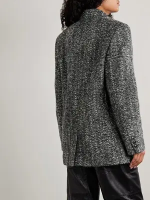 Isabel Marant Ezzia Wool-blend Bouclé-tweed Blazer - Gray