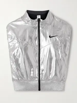 Nike Embroidered Ripstop Vest - Metallic