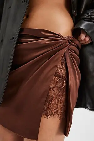 Retrofete Reeve Mini Skirt - Espresso