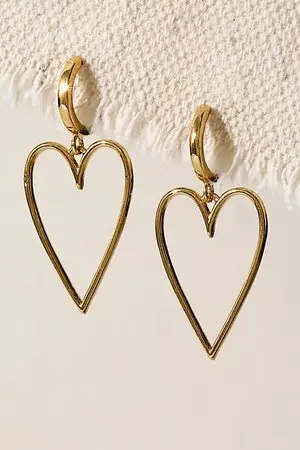 LOVER'S TEMPO Lovestruck Heart Hoop Earrings - Gold