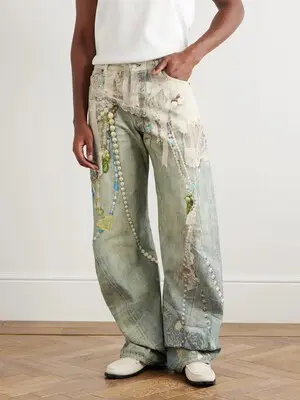Acne Studios 2006 Wide-leg Printed Jeans