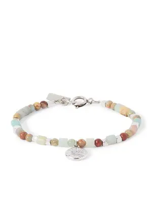 MARANT Silver-tone And Jasper Beaded Bracelet - Green