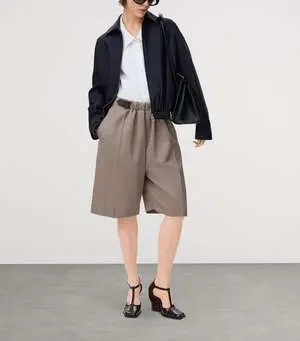 Loewe Wool-silk Shirt Jacket With Buckled Straps