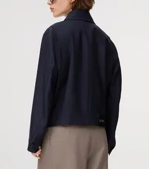 Loewe Wool-silk Shirt Jacket With Buckled Straps