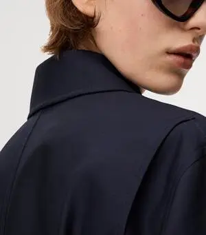 Loewe Wool-silk Shirt Jacket With Buckled Straps