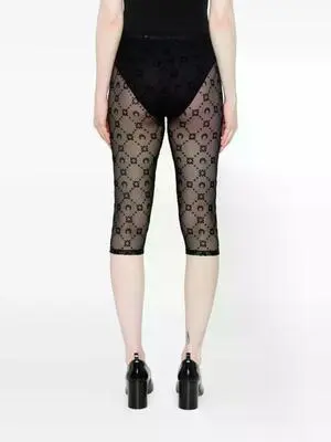 MARINE SERRE Moon-embellished Mesh Shorts