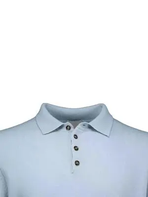 ALLUDE Cashmere Polo Shirt - Blue