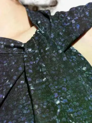 Isabel Marant Sequin-print Knot-detail Top