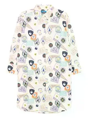 SPORT B. BY AGNÈS B. Graphic-print Shirt Dress - Neutrals