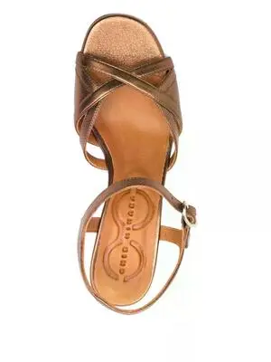 Chie Mihara 75mm Bemon Crossover Ankle-strap Sandals - Brown