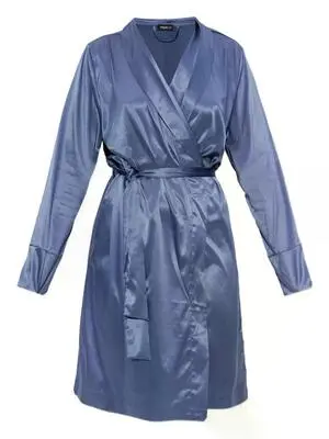 Emporio Armani Log-sleeves Wrap Robe - Blue