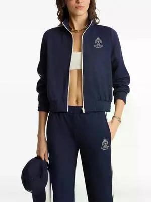 SPORTY & RICH Side-stripe Zip-up Track Jacket