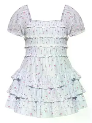 LoveShackFancy Floral-print Smocked Dress