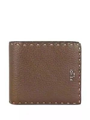 Fendi Selleria Leather Wallet - Neutrals