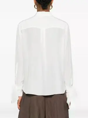 Dorothee Schumacher Tie-cuff Crepe Top