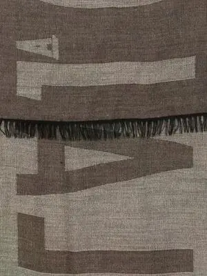 ALVIERO MARTINI 1° CLASSE Logo-pattern Fringed Scarf