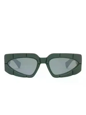 Balmain Geometric-frame Sunglasses - Green