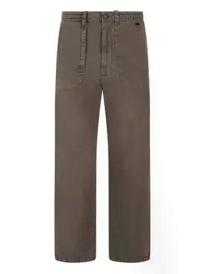MASSIMO OSTI STUDIO Patch-pocket Trousers - Brown