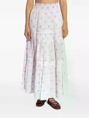 LoveShackFancy Floral-print A-line Maxi Skirt
