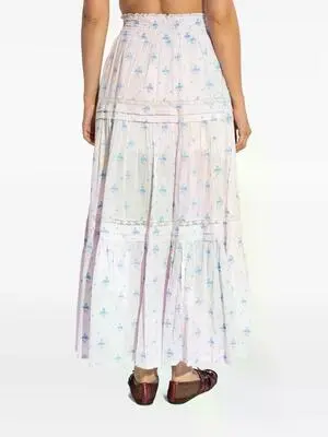 LoveShackFancy Floral-print A-line Maxi Skirt