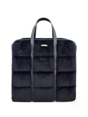 Herno Quilted Faux-fur Tote Bag