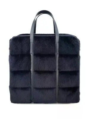 Herno Quilted Faux-fur Tote Bag