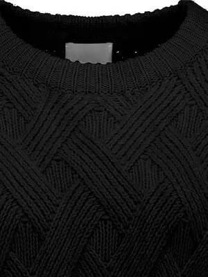 ALLUDE Cable-knit Sweater