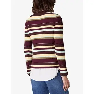 Whistles Crew-neck Multi-stripe Knitted Jumper