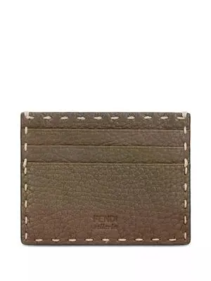 Fendi Selleria Hammered Leather Cardholder