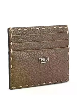 Fendi Selleria Hammered Leather Cardholder