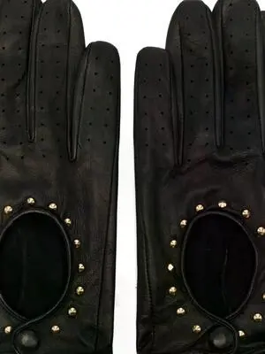 ERNEST W. BAKER Perforated Studded Leather Gloves