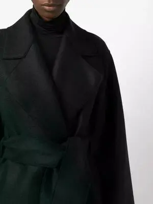 Harris Wharf London Belted Virgin Wool Long Coat