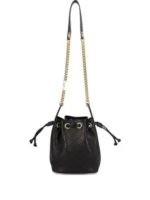 Saint Laurent Cassandre Quilted Bucket Bag - Black