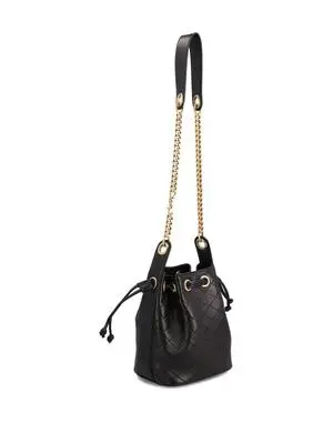 Saint Laurent Cassandre Quilted Bucket Bag - Black
