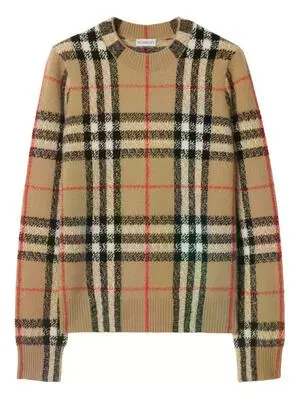 Burberry Checked Cashmere Sweater