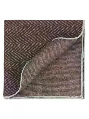 Brunello Cucinelli Herringbone-pattern Pocket Square