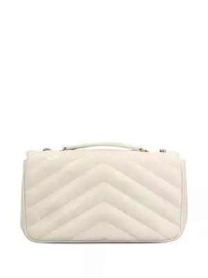 Saint Laurent Loulou Chevron-quilted Shoulder Bag - Neutrals