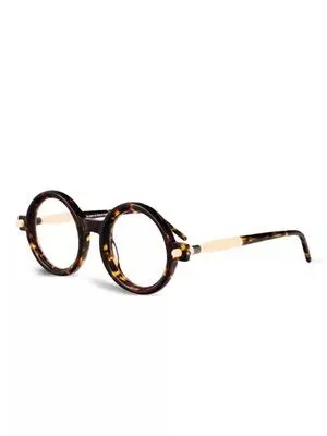 KUBORAUM Tortoiseshell Round-frame Sunglasses