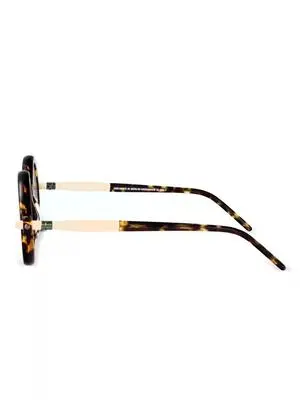 KUBORAUM Tortoiseshell Round-frame Sunglasses