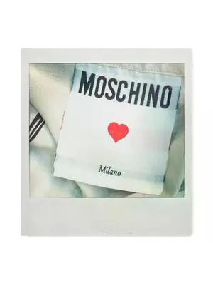 Moschino Photo-print Brooch - Silver