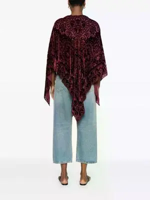 Etro Paisley-pattern Velvet Poncho