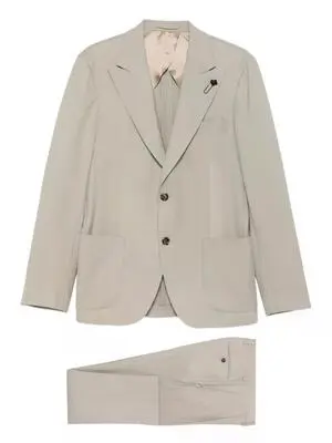 LARDINI Patch-pocket Suit - Neutrals