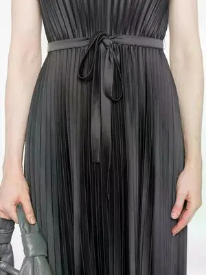 JOSEPH Tied-waist Pleated Midi Dress