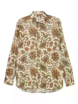 Etro Paisley-print Cotton Shirt - Neutrals