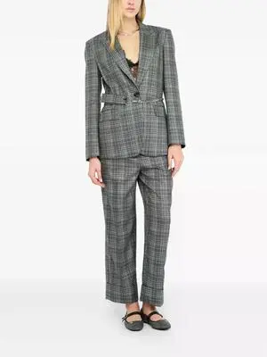 Liu Jo Plaid Blazer With Chain Belt