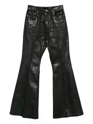 Rick Owens Metallic-effect Flared Trousers
