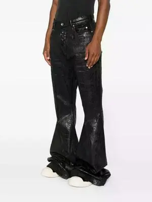 Rick Owens Metallic-effect Flared Trousers