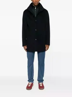 Paul & Shark Fur-trimmed High-neck Coat